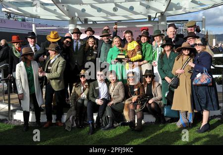 Boodles Cheltenham Gold Cup Winning owner Audrey Turley (centre) right ...