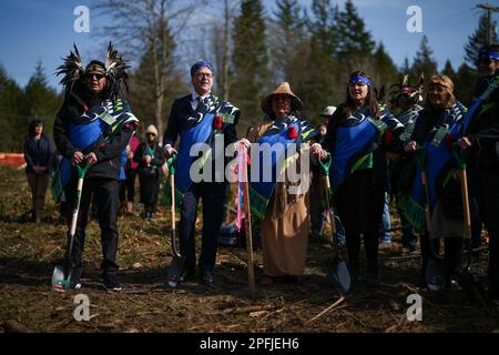 Kelsey Charlie (Tixweltel), left, an elected councillor with the Sts ...