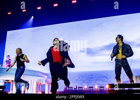 AMSTERDAM - The Hague band Goldband with Boaz Kok, Karel Gerlach, Milo ...