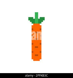 Carrot pixel art pattern seamless. 8 bit pixelated texture. Vegetable ...