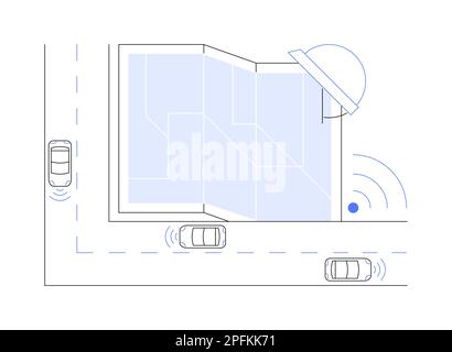 Smart roads construction abstract concept vector illustration Stock ...