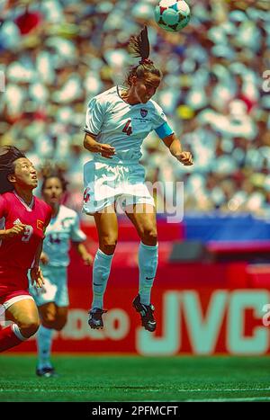 Carla Overbeck (USA) during USA vs CHN finals at the 1999 FIFA Women's ...