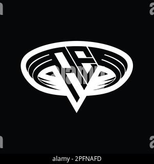 AE Logo monogram letter with triangle shape slice isolated outline design template Stock Photo ...