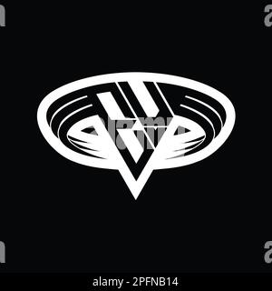 EV Logo monogram letter with triangle shape slice isolated outline ...