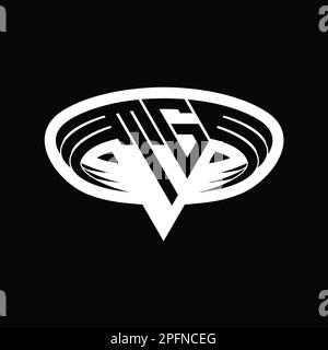 TG Logo monogram letter with triangle shape slice isolated outline ...