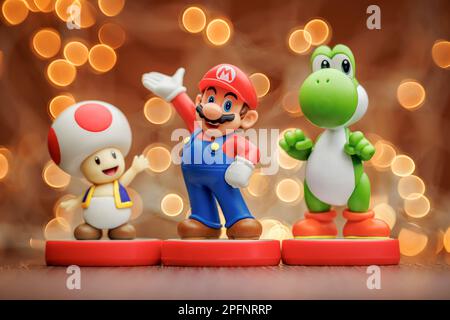 MOSCOW, RUSSIA - September 08, 2022: Super Mario Bros figure character ...