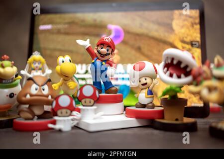 MOSCOW, RUSSIA - September 08, 2022: Super Mario Bros figure character ...
