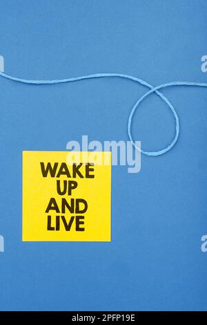 Hand writing sign Wake Up. Concept meaning an instance of a person ...