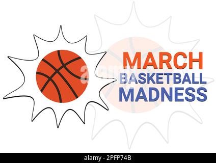 March Madness Vector illustration. Played each spring in the United ...