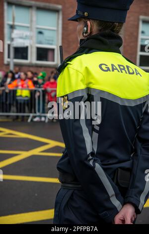 Garda at work during Patrick day in Limerick Ireland Stock Photo - Alamy