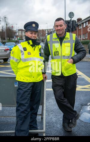 Garda at work during Patrick day in Limerick Ireland Stock Photo - Alamy