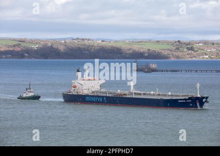 Whitegate, Cork, Ireland. 18th March, 2023. Tug boats DSG Titan and ...