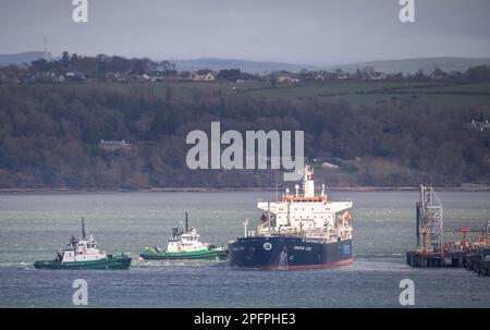 Whitegate, Cork, Ireland. 18th March, 2023. Tug boats DSG Titan and ...