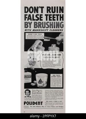 Old vintage False Teeth dental advert from 1906 - pre advertising ...