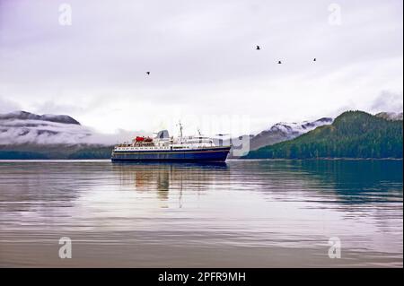 The Alaska Marine Highway's Matanuska departing the Sitka Terminal near ...