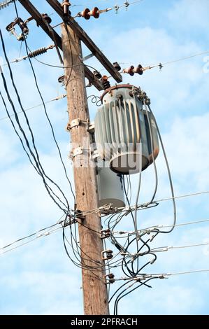 Electrical Transformers and Power Lines Stock Photo - Alamy