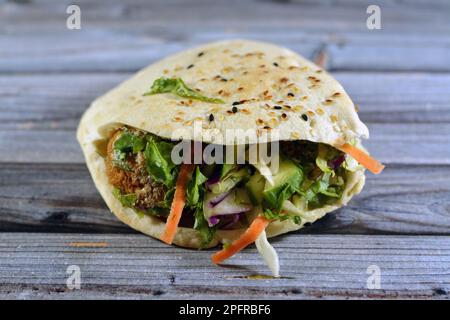 Stuffed Falafel sandwich, a very popular and traditional Egyptian food ...