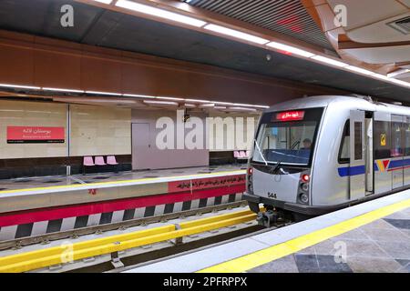 Tehran, Tehran, Iran. 18th Mar, 2023. An internal view of a train wagon ...