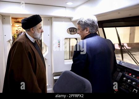 Tehran, Tehran, Iran. 18th Mar, 2023. A view of a train wagon of the ...