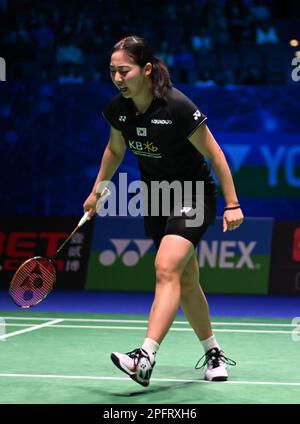 ZHANG Shu Xian of China in action during the womens semi finals doubles ...