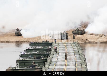 Soldiers with the 62nd CBRN, 23rd Chemical Battalion, 2nd Infantry ...