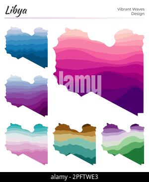 Northern Africa map - 4 bright color scheme. High detailed political ...