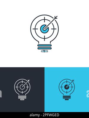 Idea and no idea concept. Light bulb vector icon. Bright idea symbol ...