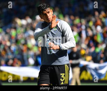 Seattle Sounders defender Xavier Arreaga against Nashville SC during an ...