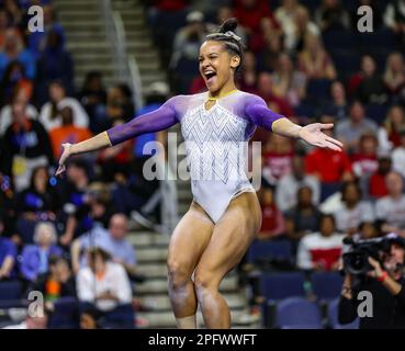 March 18, 2023: LSU's Haleigh Bryant performs her floor routine during ...