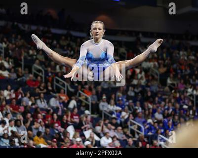 March 18, 2023: Florida's Rachel Baumann finishes her floor routine ...