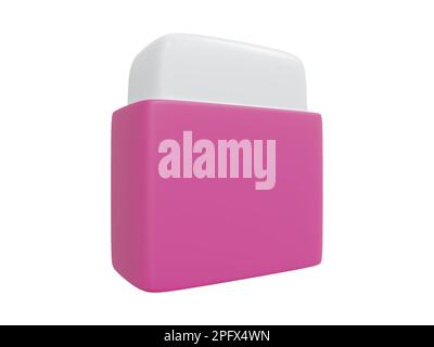 Realistic pencil with eraser 3d icon stationery for school. Colored ...