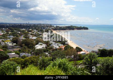 The view from Maungauika / North Head Historic Reserve over Duders ...