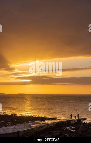 Streak of sunlight going across the channel Stock Photo - Alamy