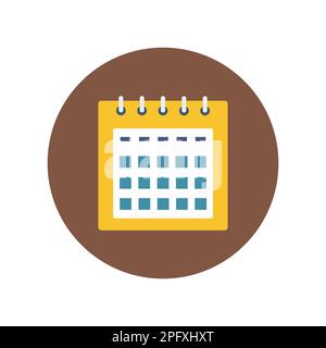 Marketing calendar plan icon flat vector. Digital mix. Social market ...