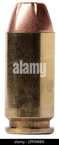 40 Caliber hollow point ammunition on black background Stock Photo - Alamy