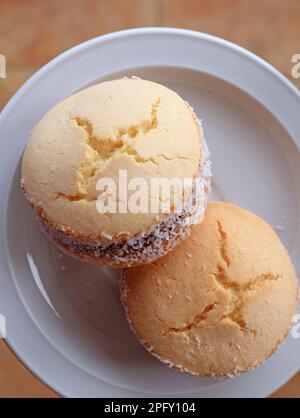 Pair of Alfajores, Traditional Latin American Sweetened Milk Filling ...