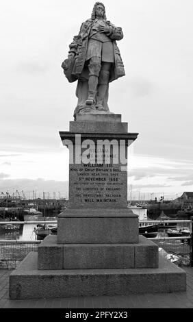 Statue of William Prince of Orange at Brixham, Devon Stock Photo - Alamy