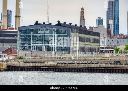 Duggal Greenhouse, a former ship assembly hall known as Brooklyn Navy ...