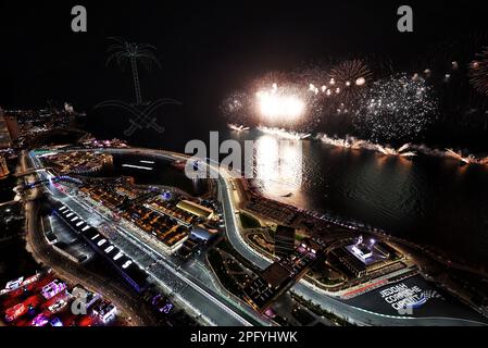 Circuit atmosphere - fireworks at the end of the race. 22.11.2025 ...