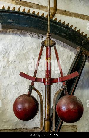 The red metal balls of the 'Governor' regulating the steam into the ...