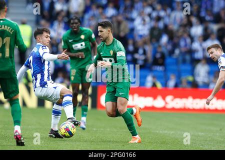 San Sebastian, Spain. 19th Mar, 2023. Takefusa Kubo (Sociedad) Football ...