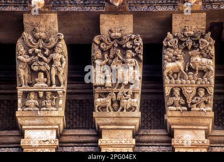 17 th century, 350 years old, wooden carvings in Meenakashi ...