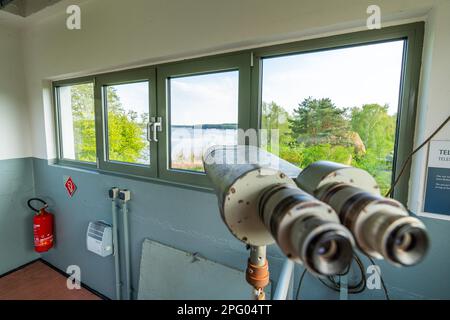 Interior of the Nieder Neuendorf border tower, watchtower and command ...