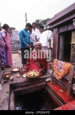 Worship offered to the divine mother Kaveri or Cauvery at this holy ...