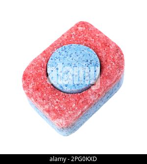 One dishwasher detergent tablet isolated on white Stock Photo - Alamy