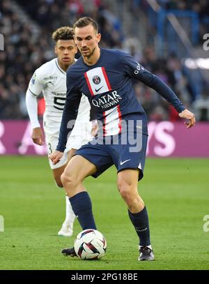 Paris Saint Germain's Fabian Ruiz, goalkeeper Gianluigi Donnarumma and Ousmane Dembele during a ...