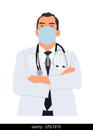 male doctor with stethoscope avatar character Stock Vector Image & Art ...