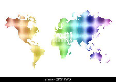 LGBT rainbow world map. LGBTQ concept vector world map Stock Vector ...