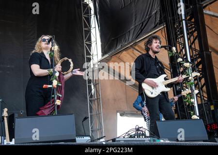 Georgie Fuller, left, and Will Turner of The Heavy Heavy perform at ...