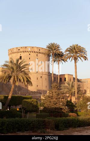 Egypt, Cairo, citadel ramparts and tower Stock Photo - Alamy